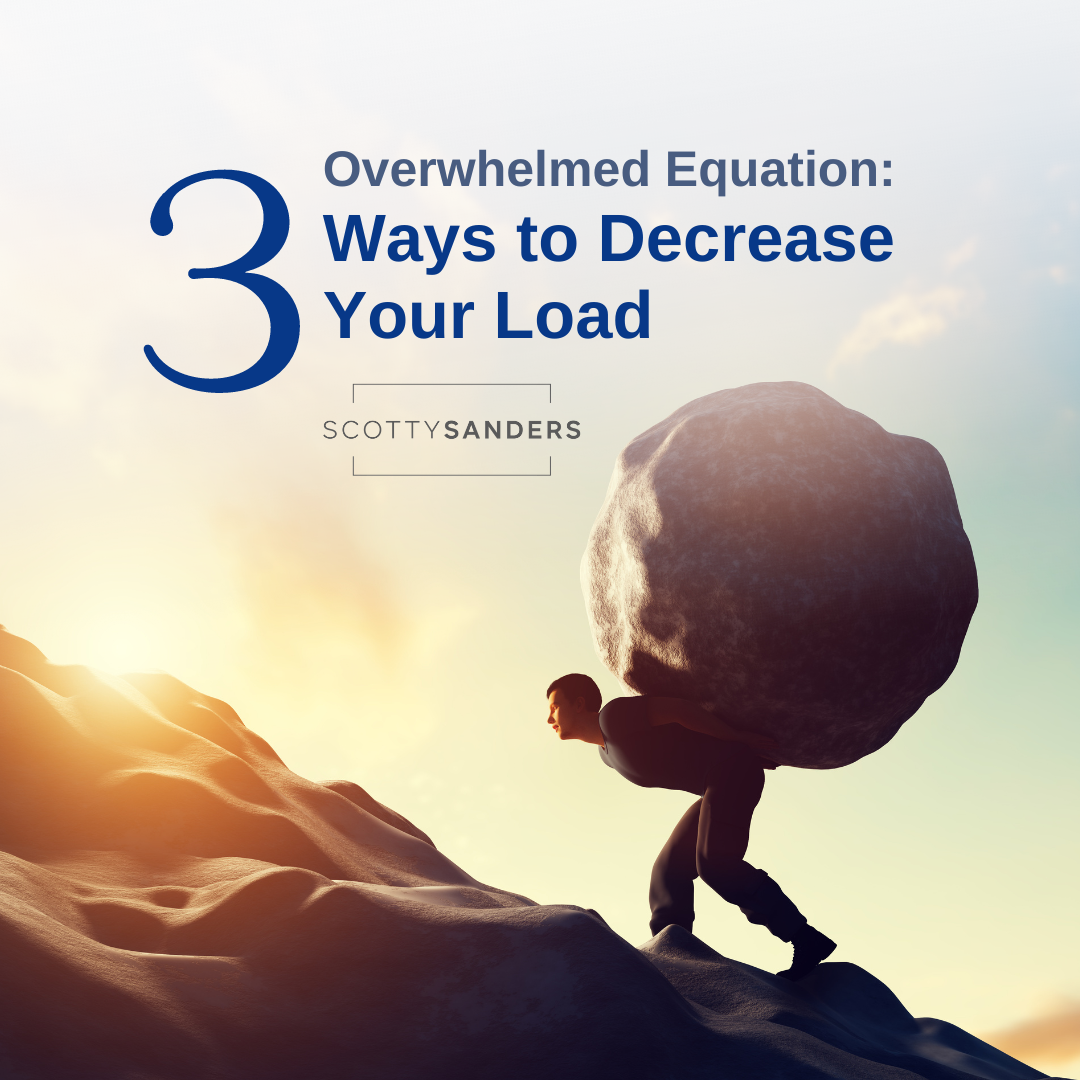 Overwhelmed Equation: Three Ways to Decrease Your Load - Scotty Sanders